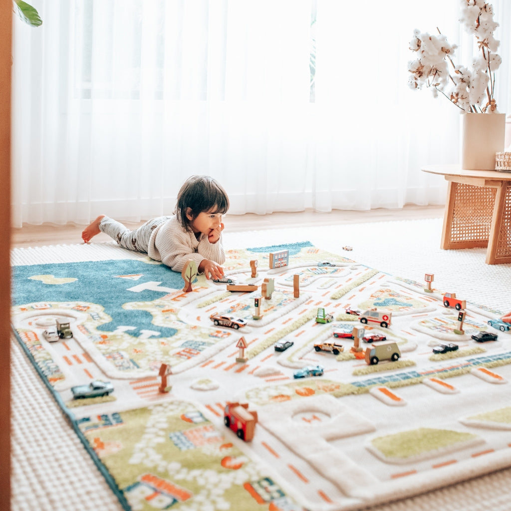 IVI Play Rug Mini City Large - Turquoise – UrbanBaby shop
