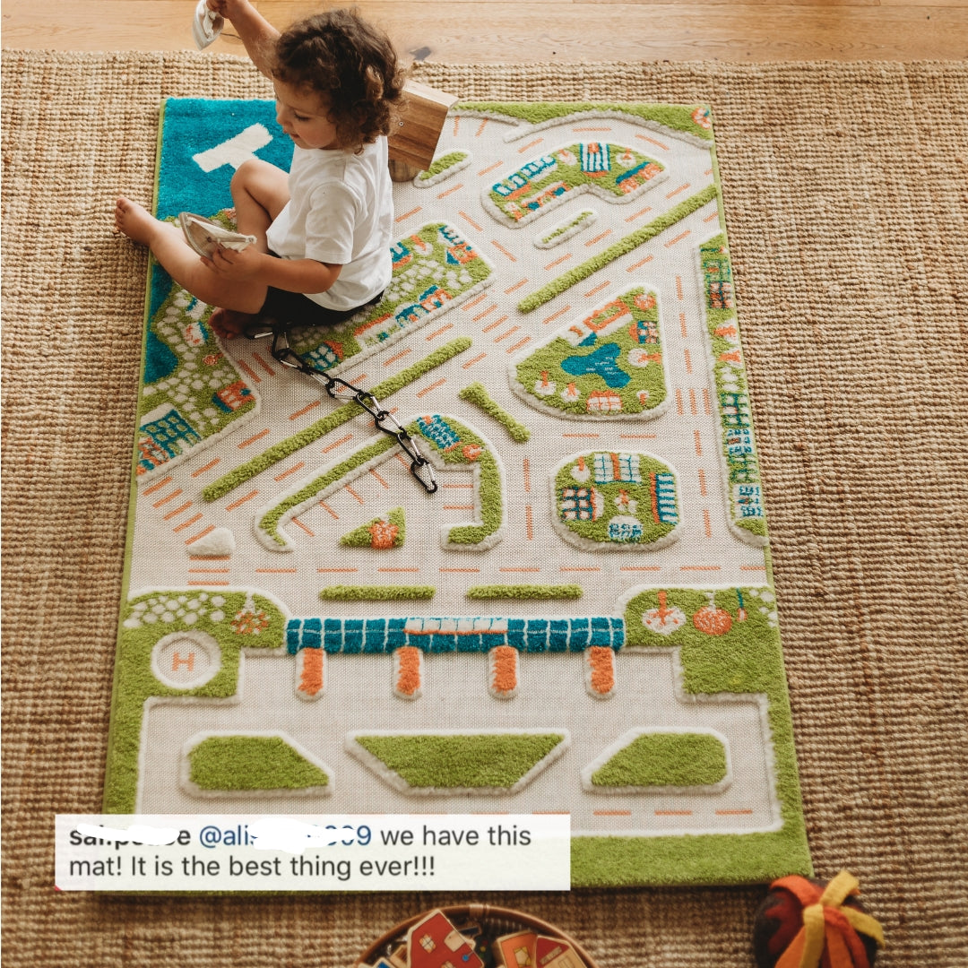 IVI Play Rug Mini City Medium Turquoise – UrbanBaby shop