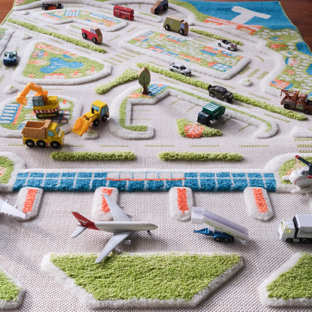 IVI Play Rug Mini City Medium Turquoise – UrbanBaby shop