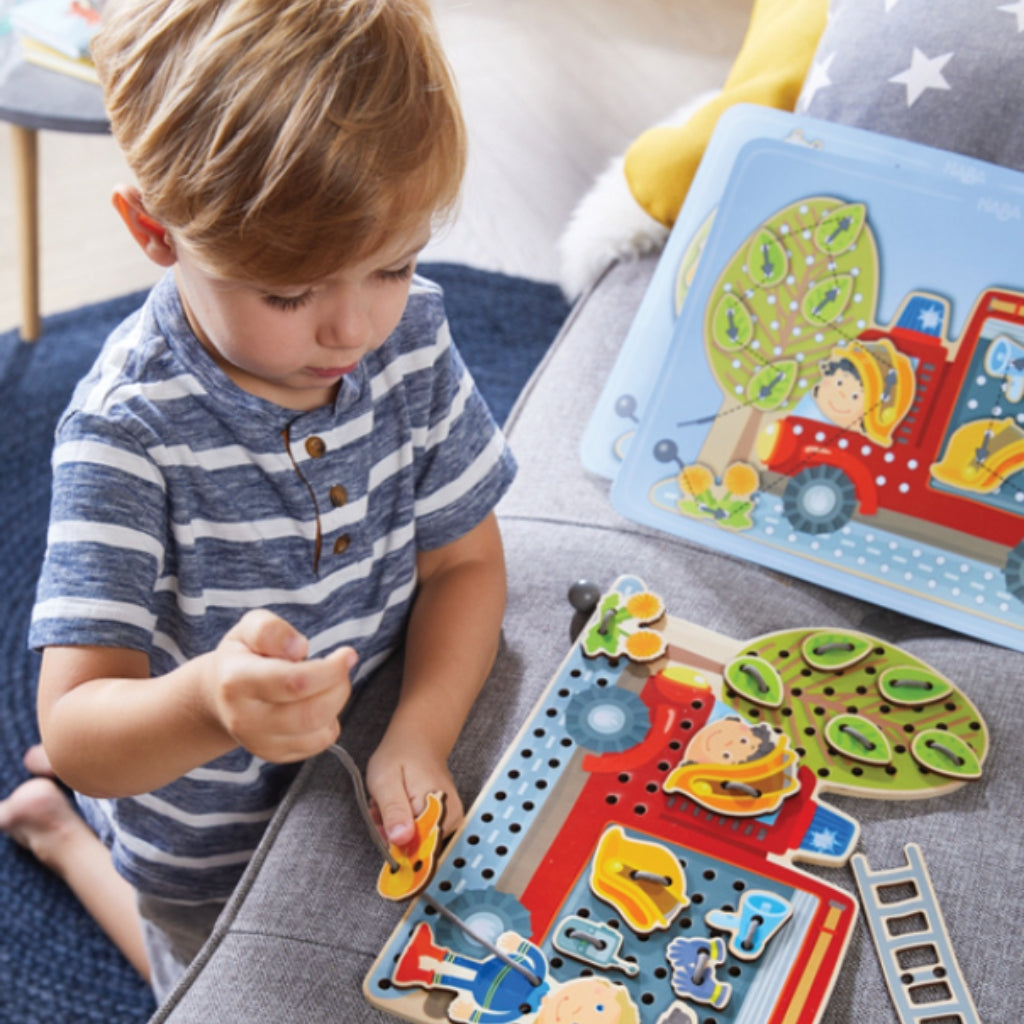 Haba Threading Fire Truck – UrbanBaby shop